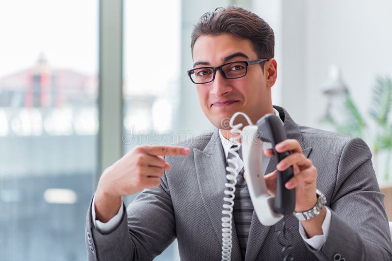 The Angry Helpdesk Operator in the Office Stock Photo - Image of ...