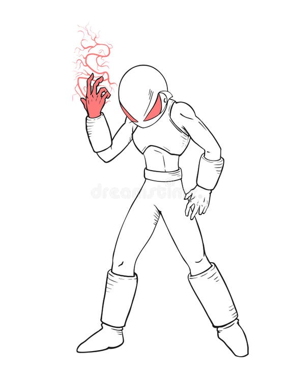 Angry hero draw stock vector. Illustration of book, comic - 298420300