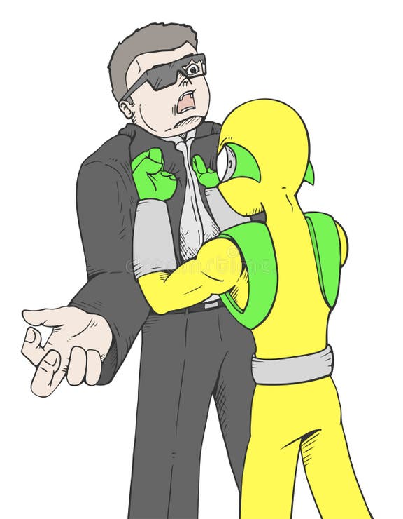 Angry Hero Threatening Draw Stock Vector - Illustration of threatened ...