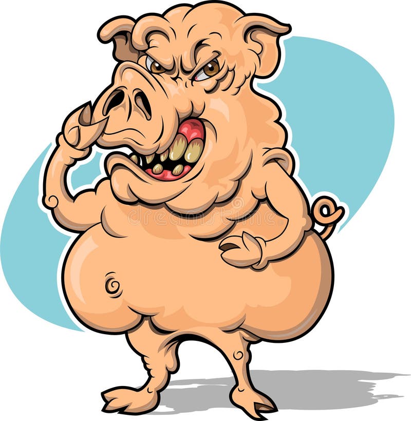 Angry Hog stock vector. Illustration of funny, humor - 21588300