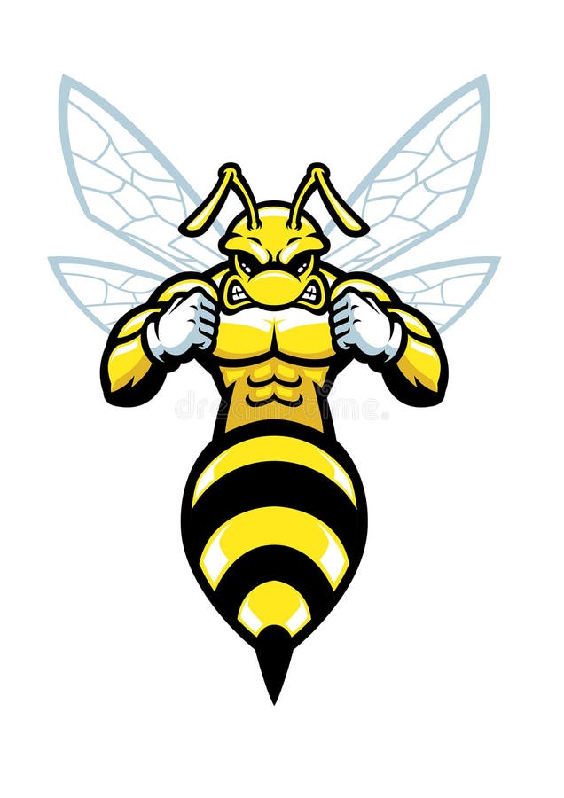 Hornet mascot stock vector. Illustration of cartoon, high - 46367646