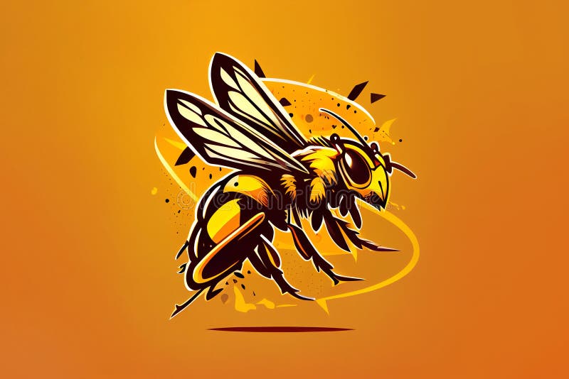 Angry hornet mascot stock vector. Illustration of fighting - 140760886