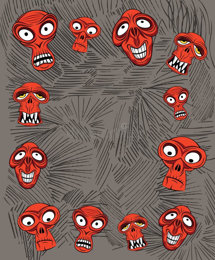 Angry skulls stock vector. Illustration of ribbon, religion - 30811384