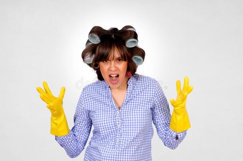 Angry housewife stock photo. Image of housewife, housekeeping - 26866298