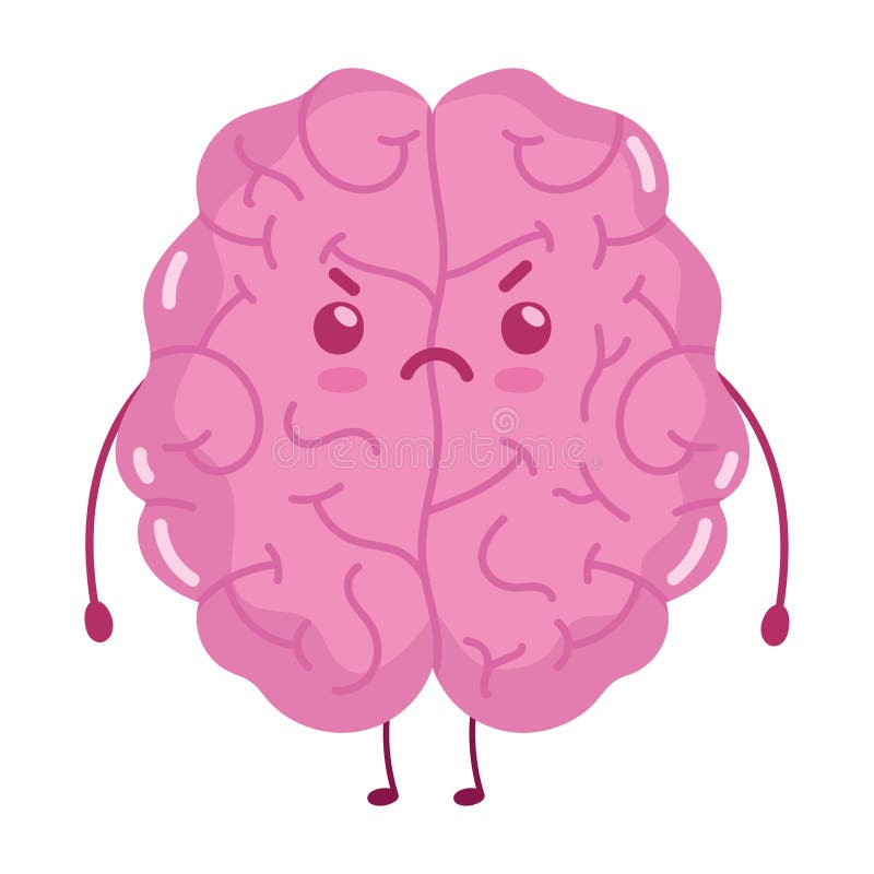 Angry human brain stock vector. Illustration of emotion - 222288043