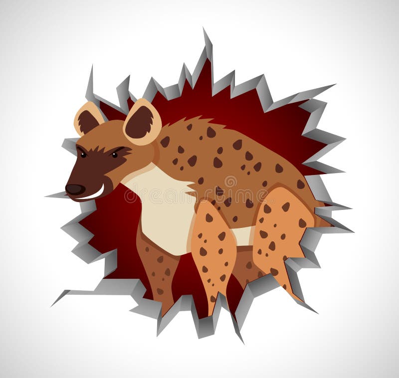 Angry Cartoon Hyena stock vector. Illustration of illustration - 52247975