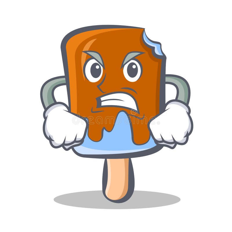 Angry Ice Cream Character Cartoon Stock Vector - Illustration of ...