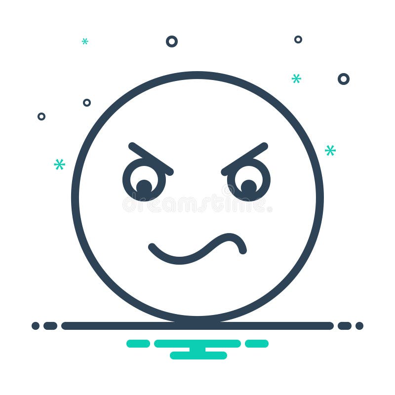 Black Mix Icon for Angry, Irritable and Techy Stock Vector ...