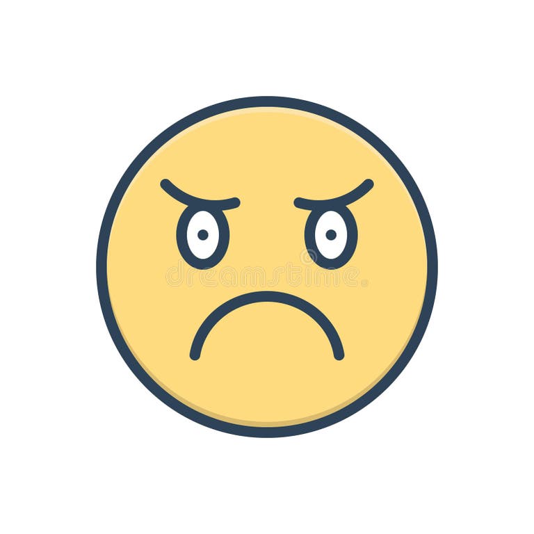 Color Illustration Icon for Angry, Ireful and Grumpy Stock Vector ...