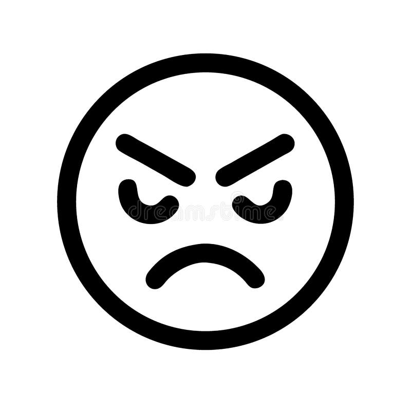 Angry icon stock illustration. Illustration of redface - 381149980