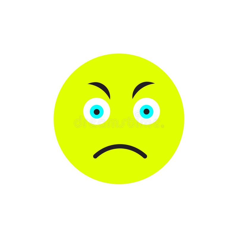 Angry Icon Vector Sign and Symbol Isolated on White Background, Angry ...