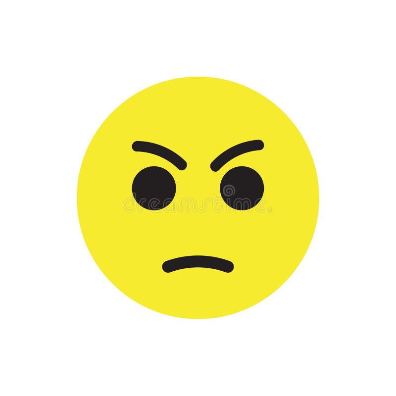 Angry Icon Vector Sign and Symbol Isolated on White Background Stock ...