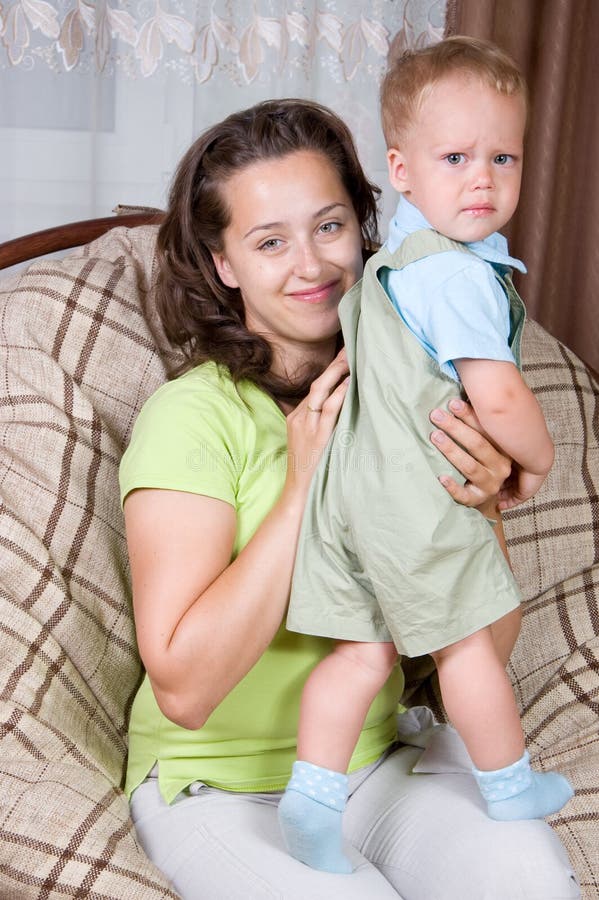 Angry kid stock image. Image of home, baby, parent, child - 20096755