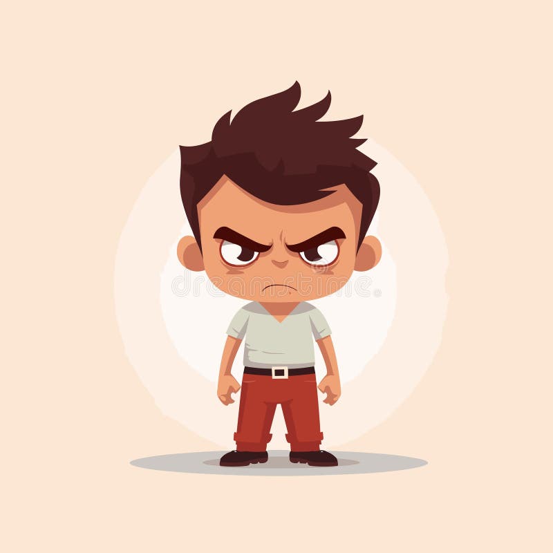 Angry Kid Vector Flat Minimalistic Isolated Illustration Stock Vector ...