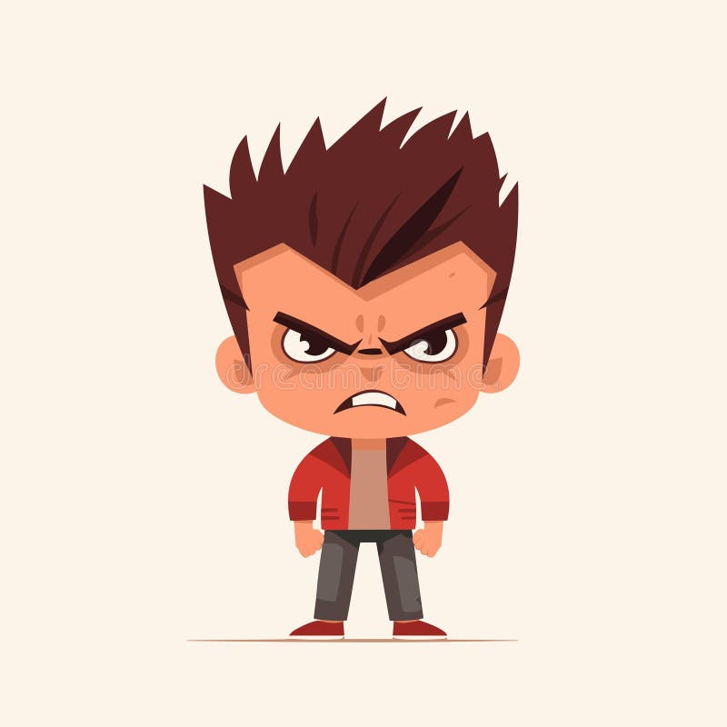 Angry Kid Vector Flat Minimalistic Isolated Illustration Stock Vector ...
