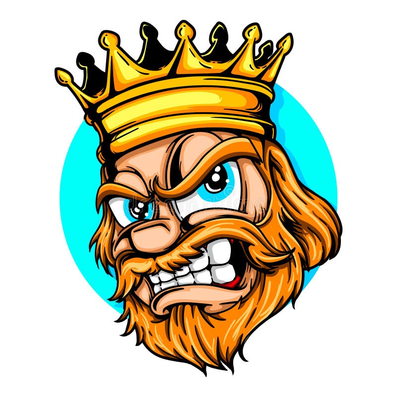 Angry King Shouting Character Sits on the Throne. Anger Emotion, in ...