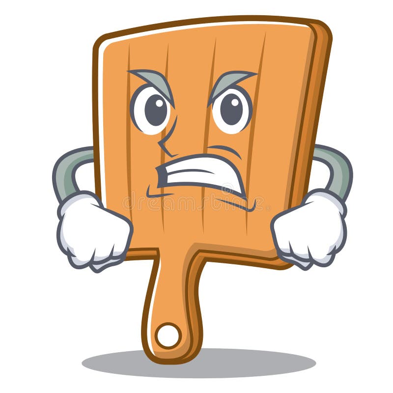 Angry Kitchen Board Character Cartoon Stock Vector - Illustration of ...
