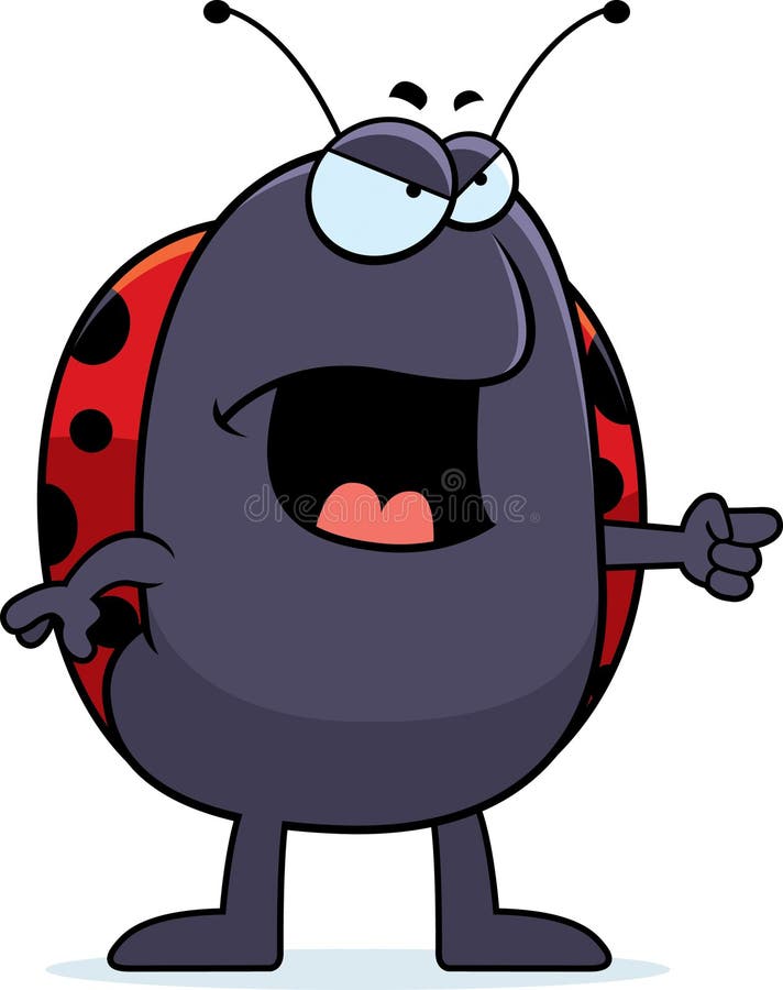 Angry Ladybug stock vector. Illustration of blame, insect - 14046150
