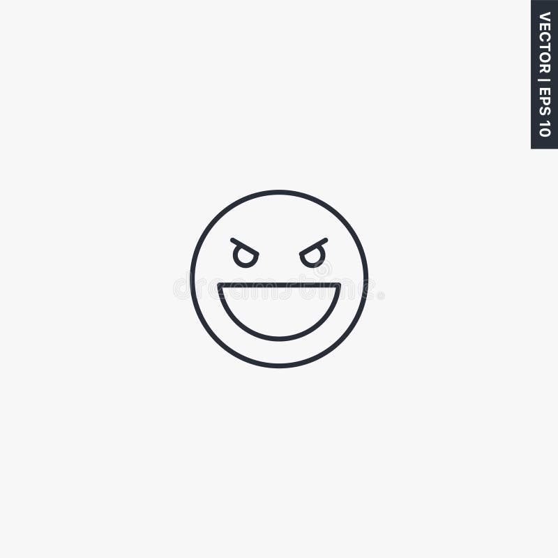 Angry, Linear Style Sign for Mobile Concept and Web Design Stock Vector ...