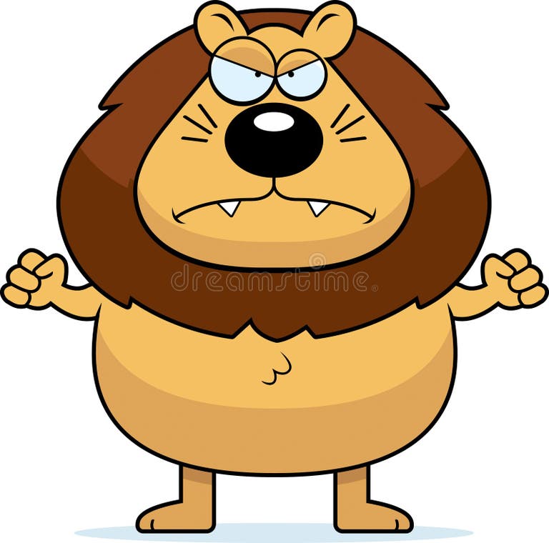 Angry Lion stock vector. Illustration of furious, frown - 15644635
