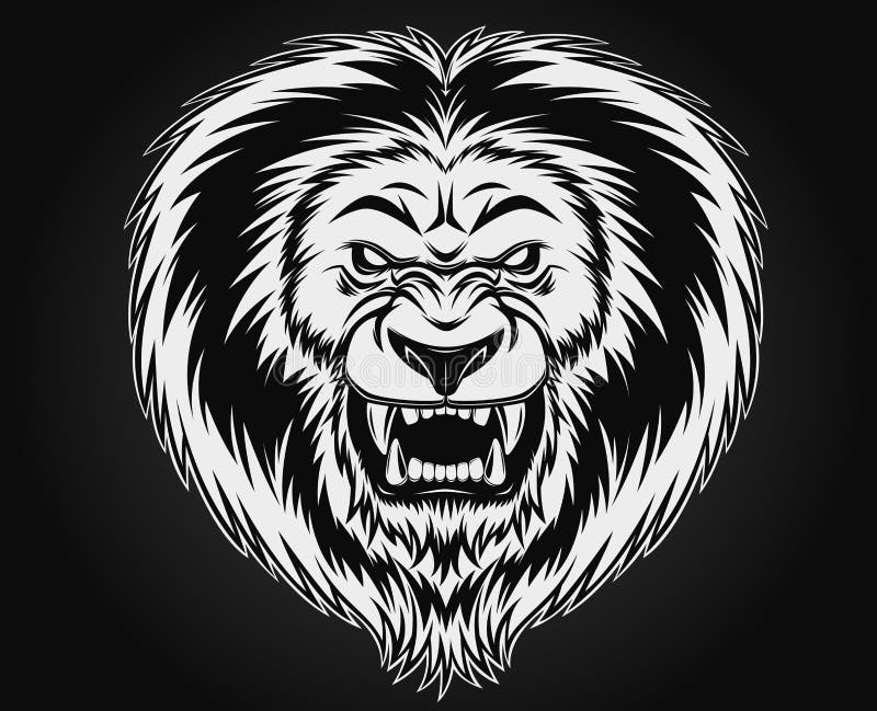 Angry lion stock vector. Illustration of lion, david - 45989554