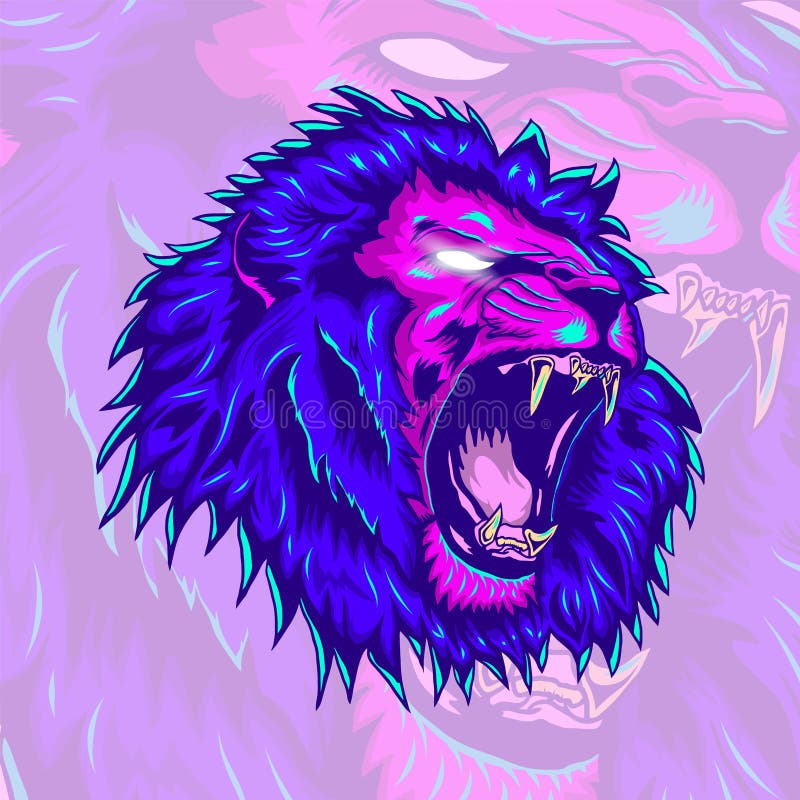 Angry Lion Vector Illustration Design Stock Vector - Illustration of ...
