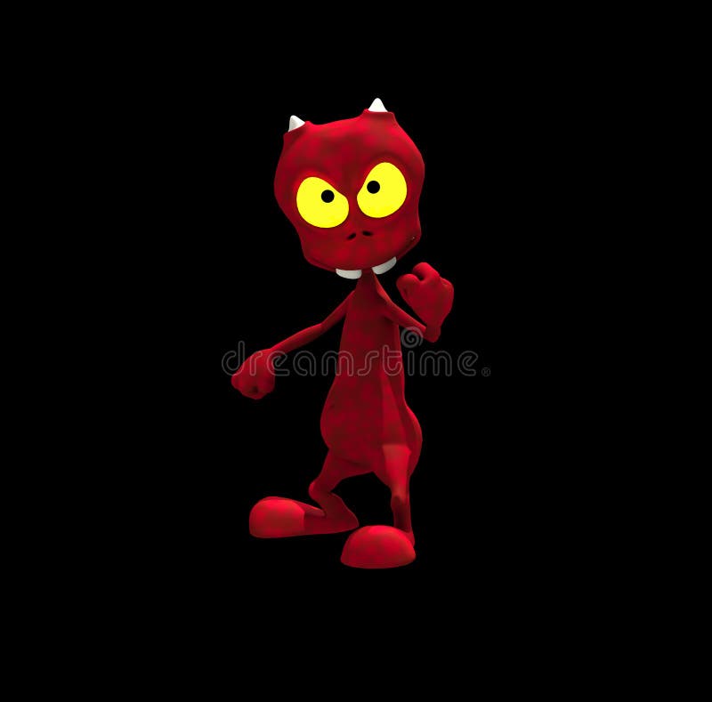 Angry little alien stock illustration. Illustration of humorous - 17689095