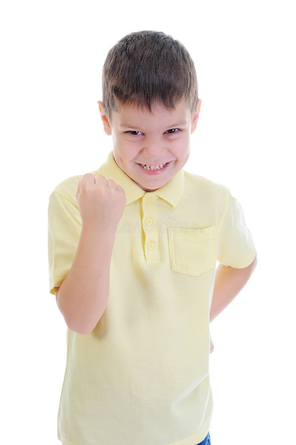Angry little boy stock photo. Image of closeup, crazy - 25083936