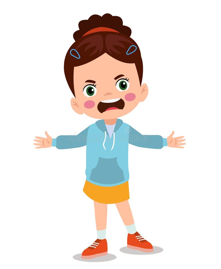 Stubborn Kid Cartoon