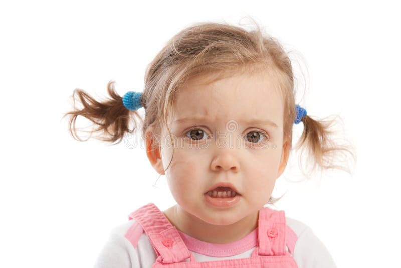 Angry little girl stock photo. Image of caucasian, baby - 7707086