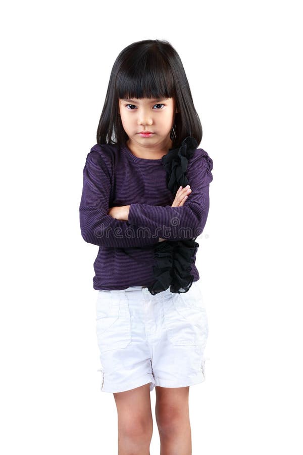 Angry little girl stock photo. Image of cute, anger, emotional - 50879336