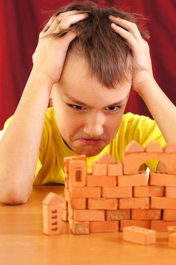Angry Little Guy Constructing Stock Image - Image of game, nice: 22294607