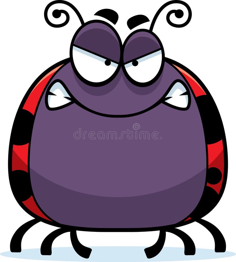 Angry Ladybug stock vector. Illustration of blame, insect - 14046150