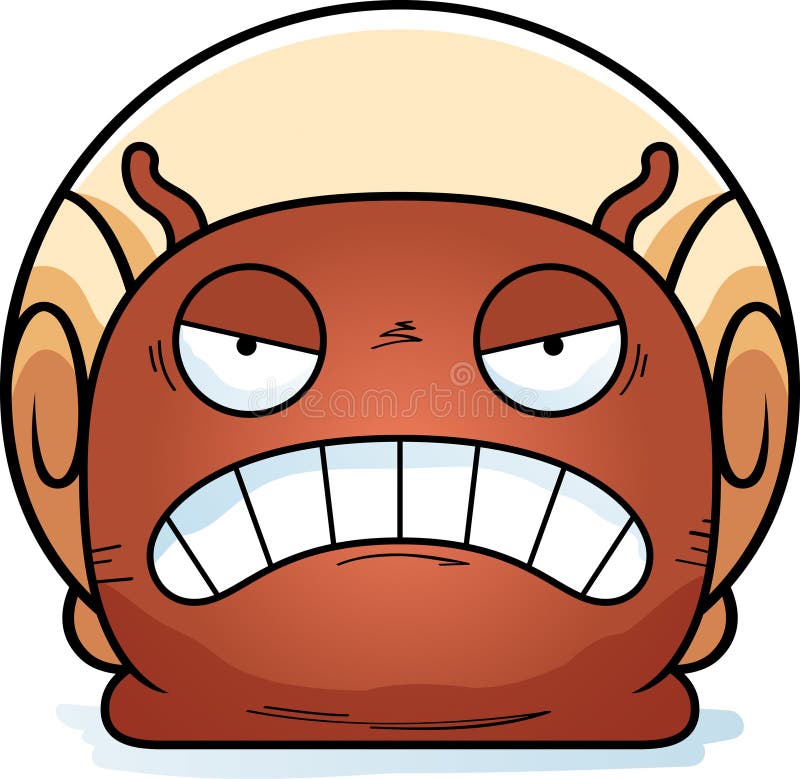 Angry Little Snail stock vector. Illustration of cartoon - 115895766
