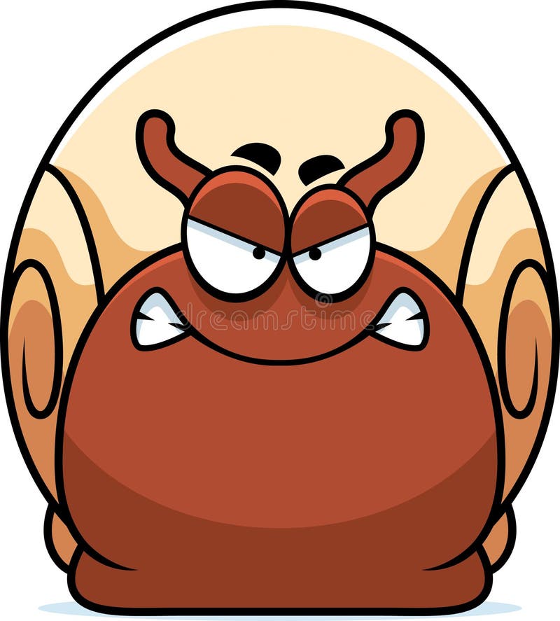 Angry Little Snail stock vector. Illustration of cartoon - 47090342