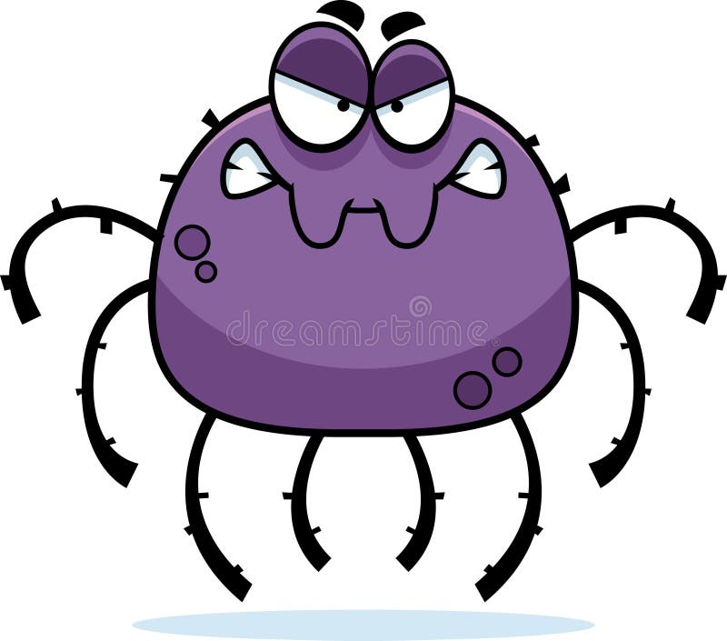 Angry Little Spider stock vector. Illustration of graphic - 47090521