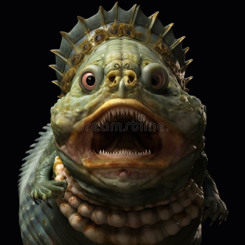 Angry Lizard: a Baroque Sci-fi 3d Model with Exaggerated Facial ...