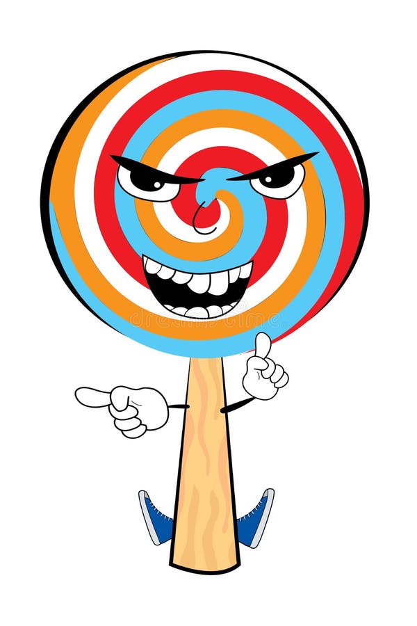 Angry Candy cartoon stock illustration. Illustration of cugar - 43457242