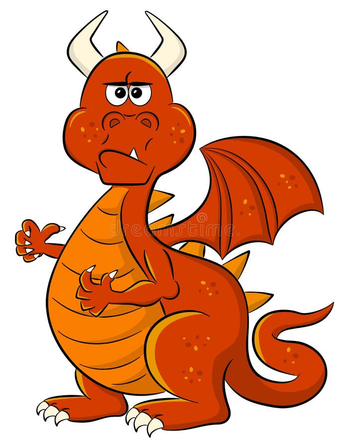 Angry dragon cartoon stock vector. Illustration of clip - 83365341