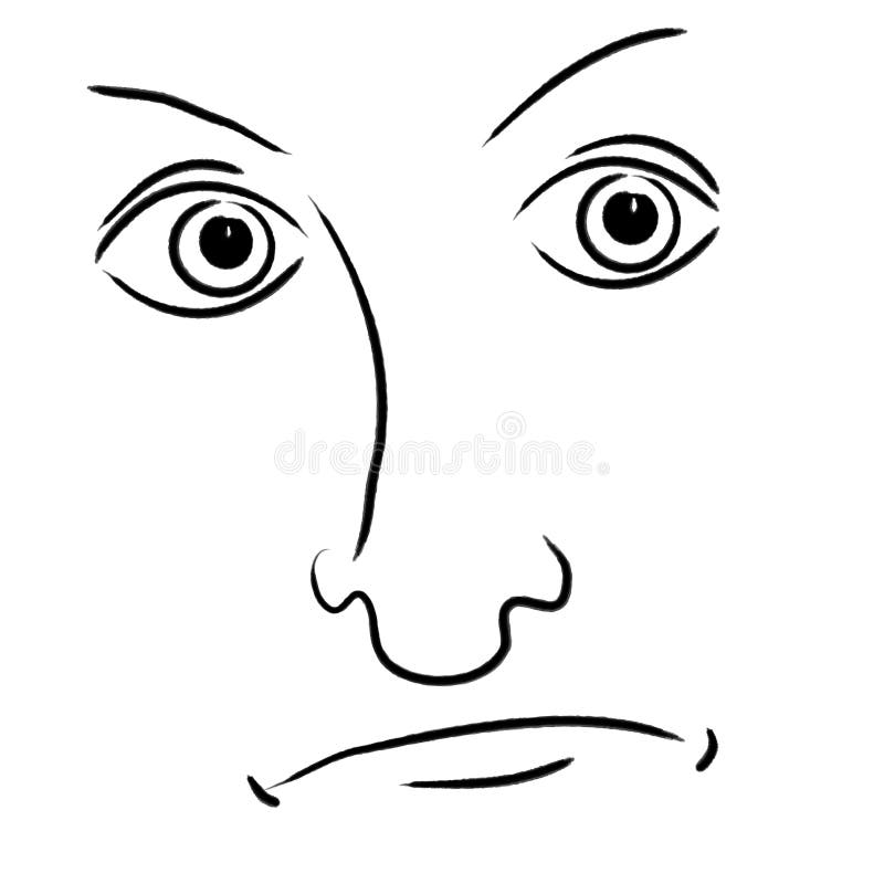 Angry Mad Facial Expression Stock Image - Image of graphics, drawn: 2759967