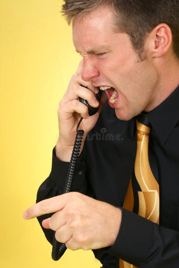 Angry Man stock image. Image of screaming, telephone, yell - 1070525