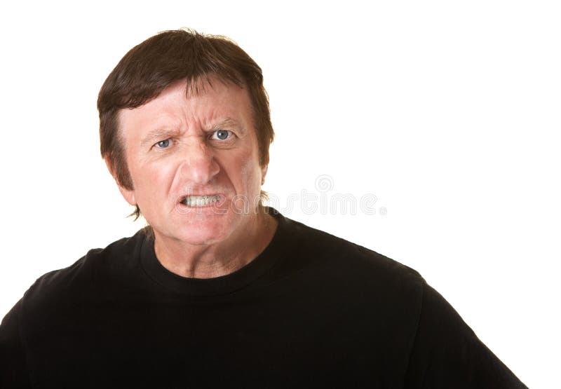 Angry Man Clenches Teeth stock photo. Image of male, expression - 27768238
