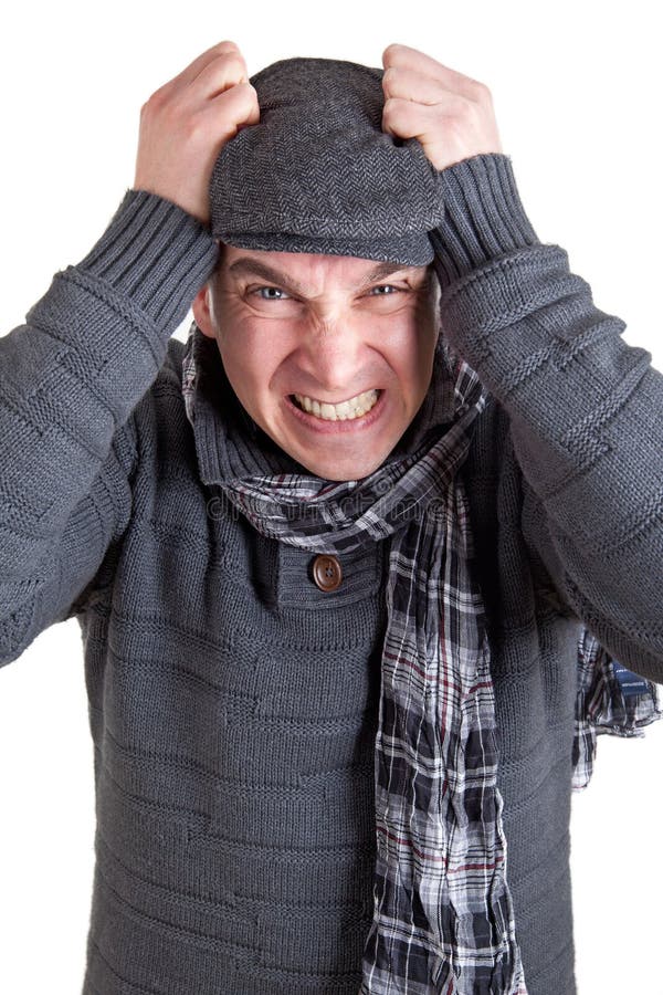 Angry man stock photo. Image of nerved, worry, anger - 22414192