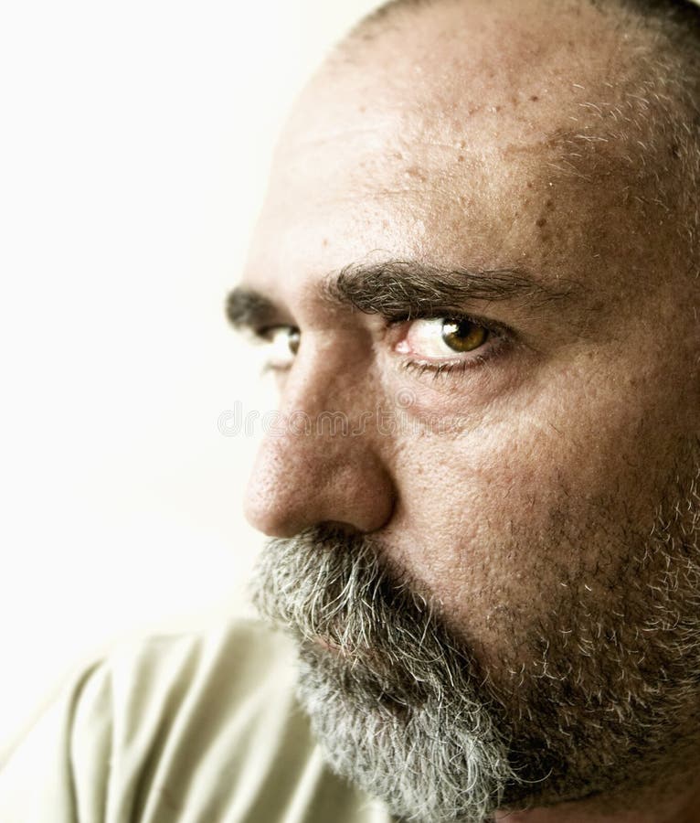 Angry Man stock photo. Image of beard, emotion, face, adult - 5094952