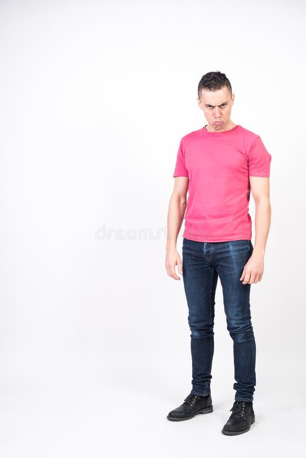 Angry man stock image. Image of hate, shirt, isolated - 178685091