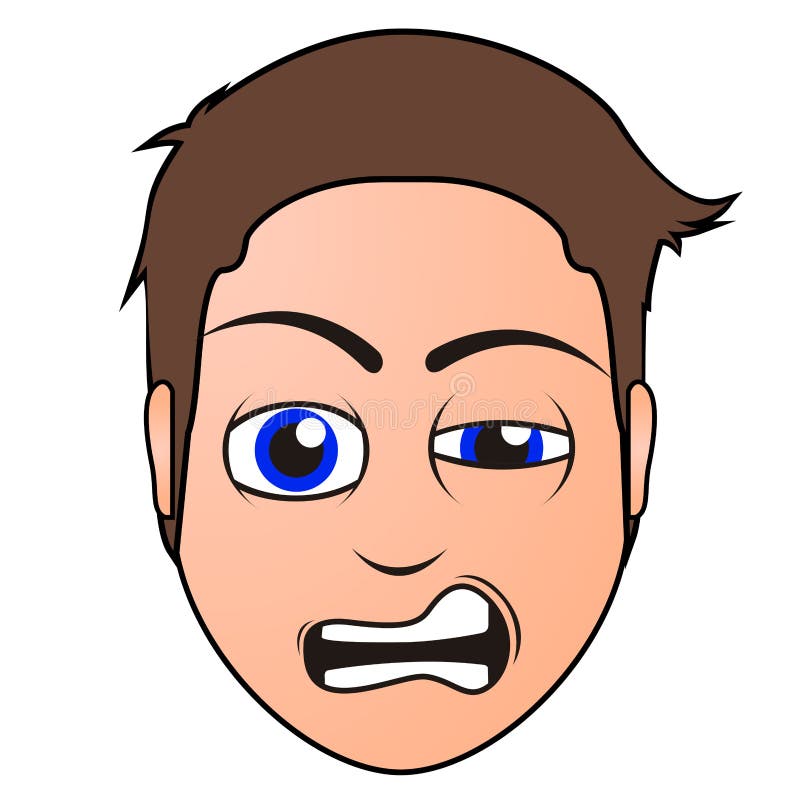 Angry man avatar stock vector. Illustration of face - 107463043