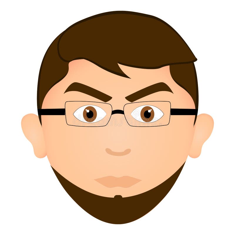 Angry man avatar stock vector. Illustration of male - 107518385
