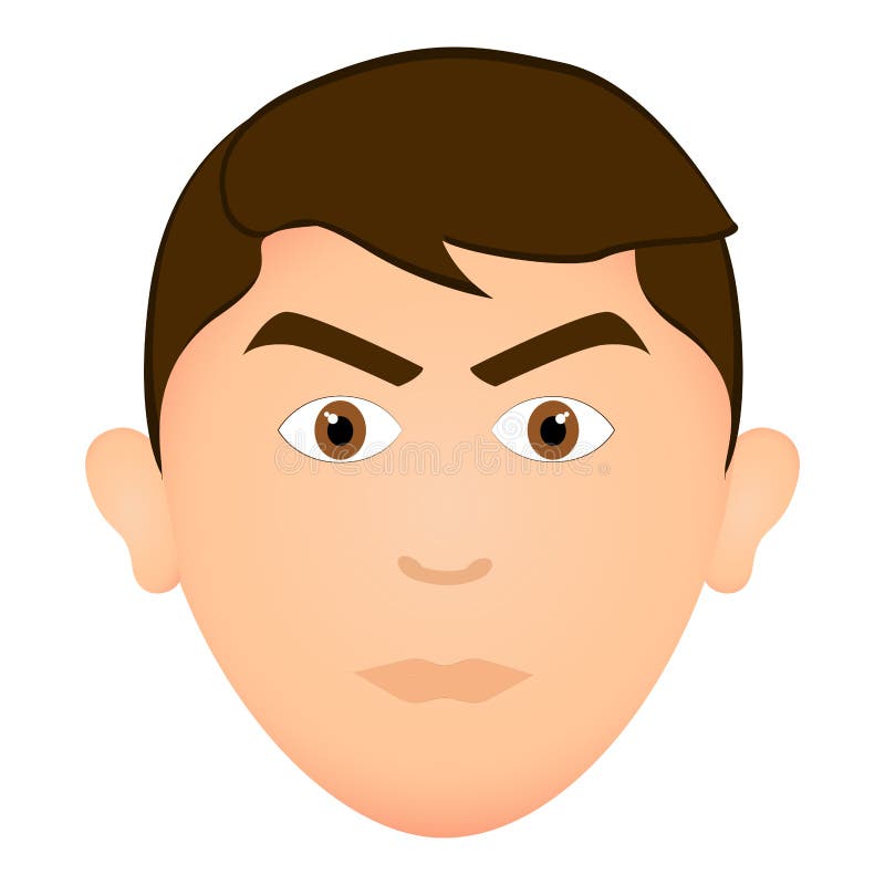 Angry man avatar stock vector. Illustration of flat - 107518584