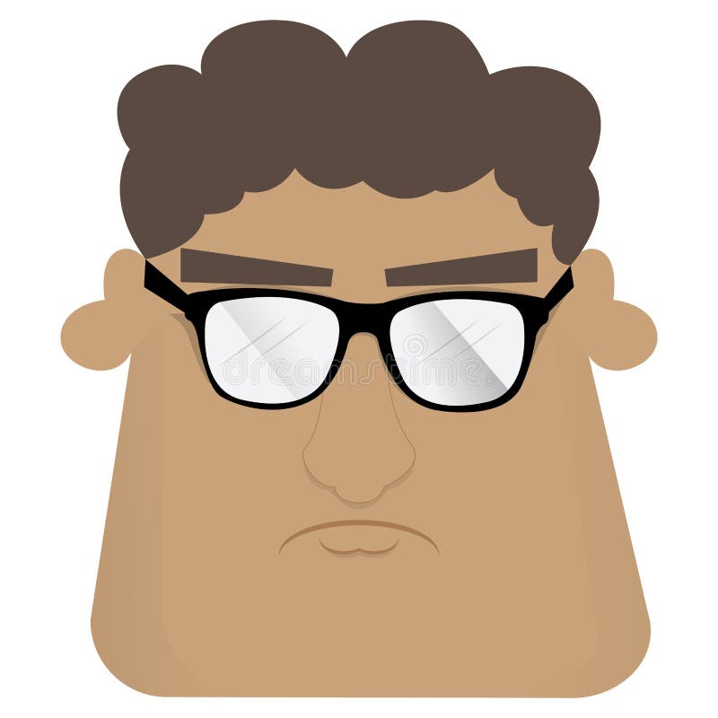 Angry man avatar stock vector. Illustration of cute - 108318663