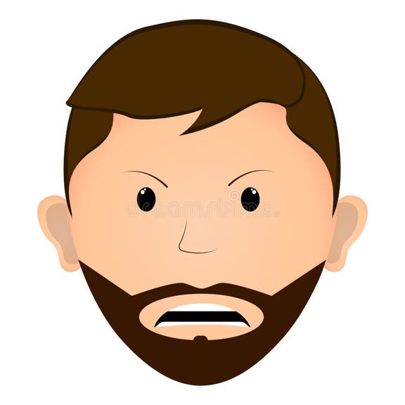 Angry man avatar stock vector. Illustration of person - 107469885
